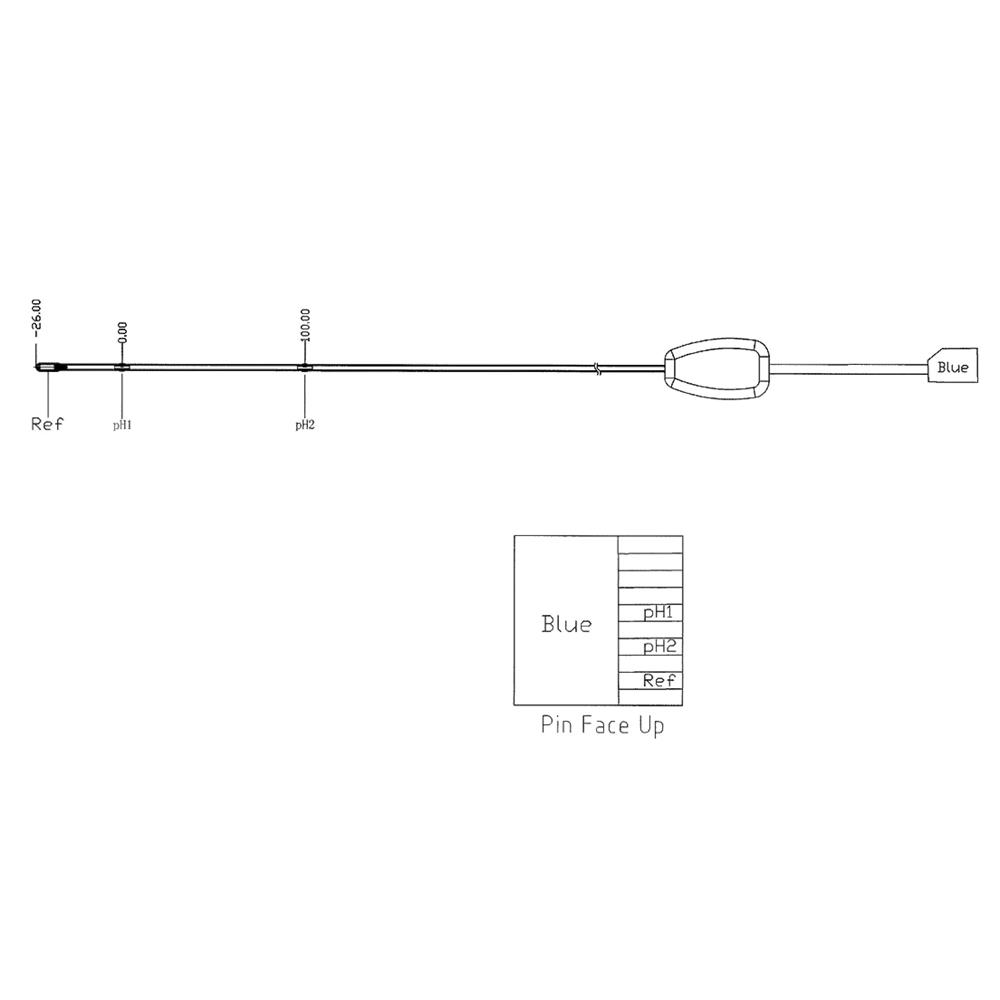 2 channel pH antimony electrode, 10 cm spacing (ZandorpH) | Medica100